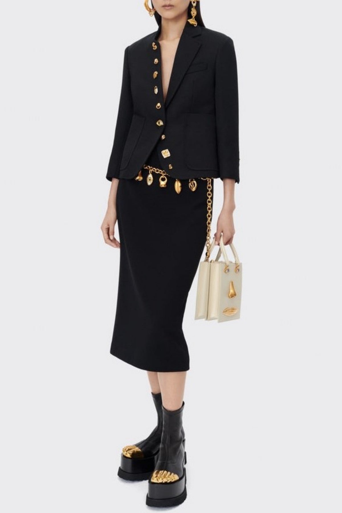Brakia Asymmetric Buttoned Embellished Blazer – SeenSense