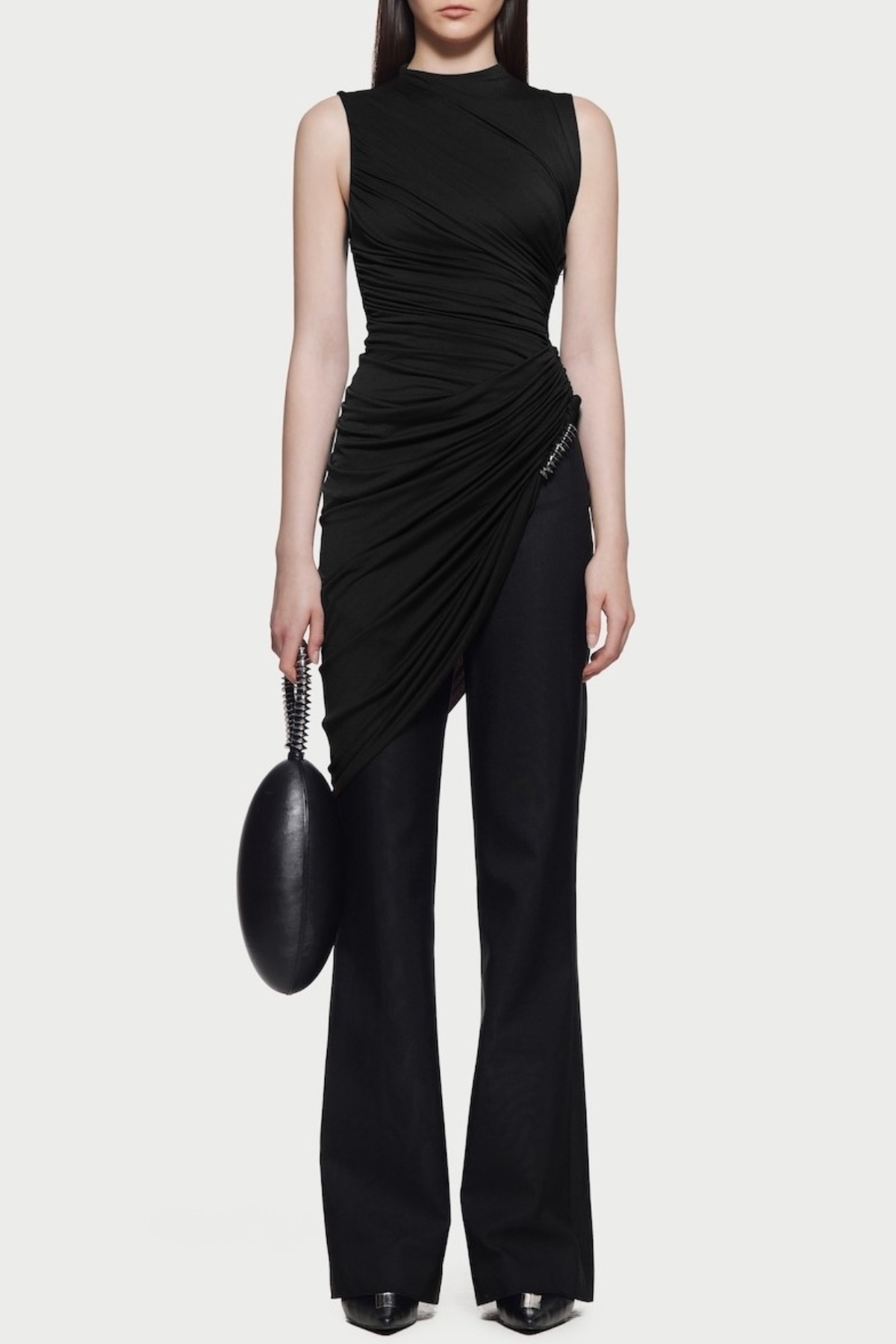 Irma Asymmetric Ruched Top - Black – SeenSense