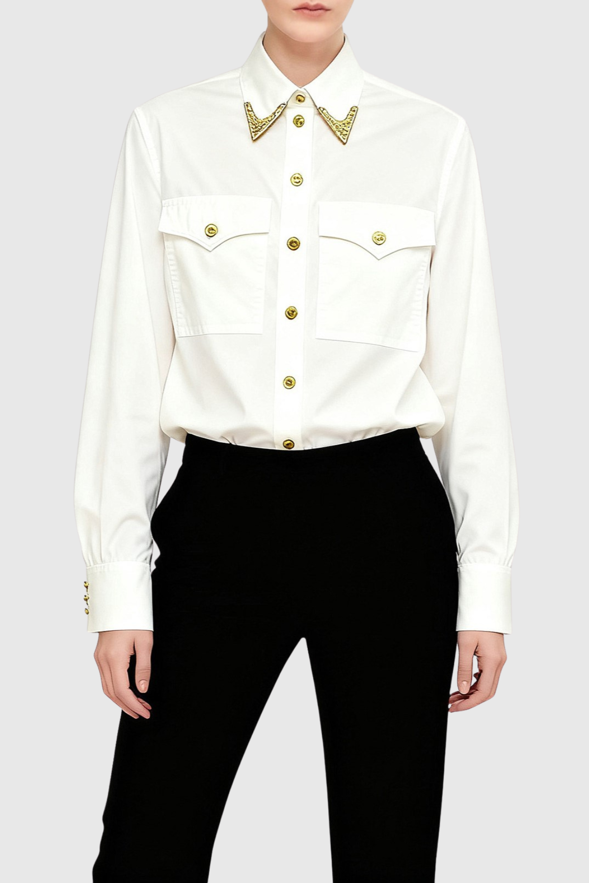 Potya Metal Embellished Shirt - White – SeenSense