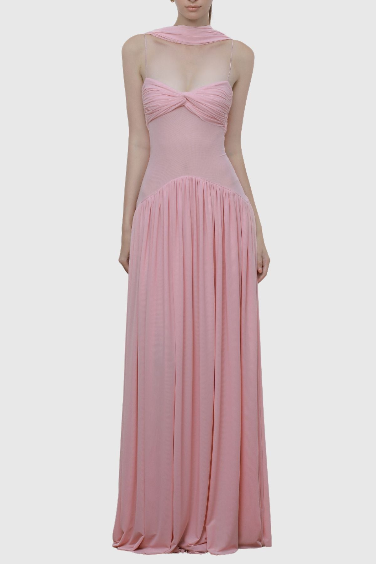 Tasmia Mesh Strapless Maxi Dress - Pink – SeenSense