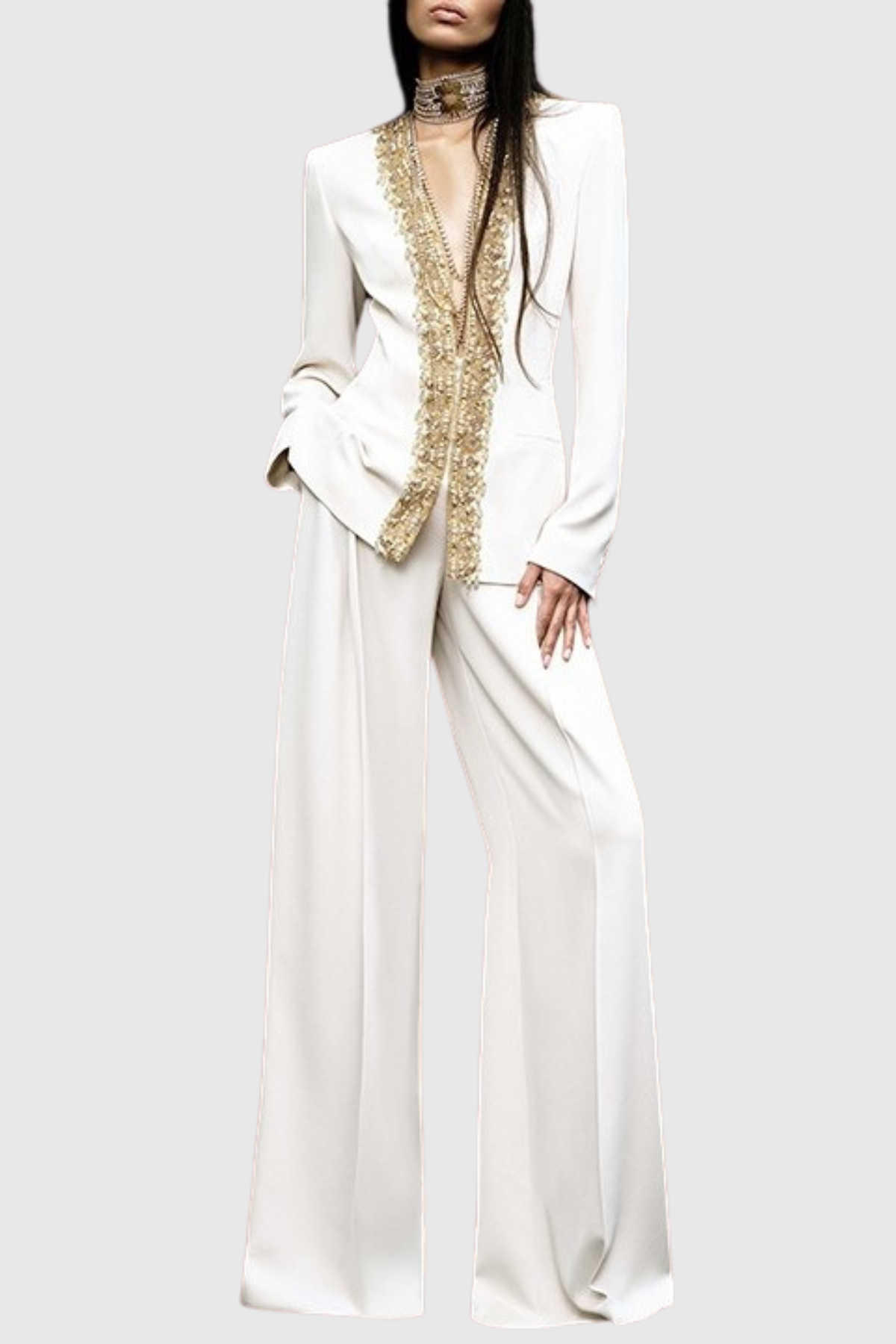 Vedete Sequin Embellished Blazer Two Piece Set – SeenSense