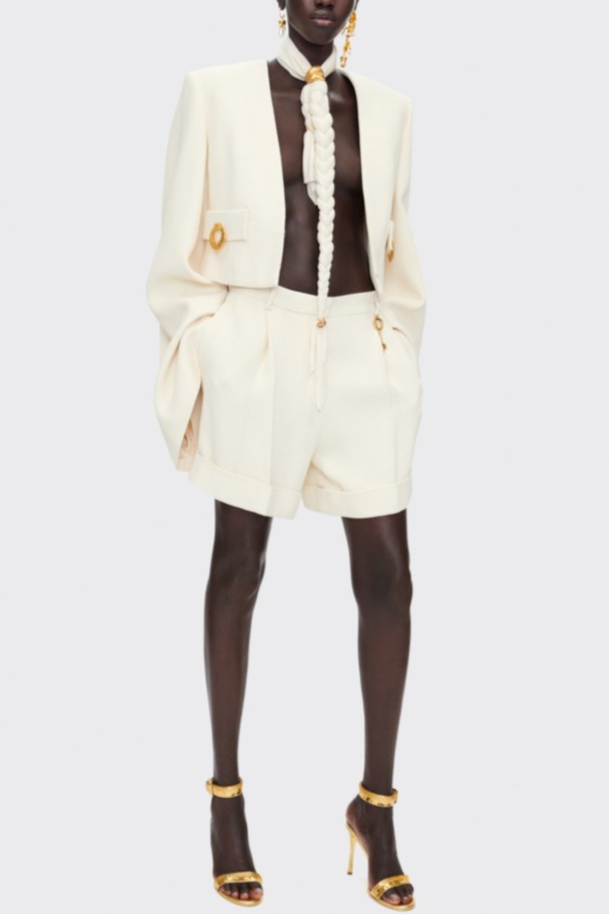 Wynta Collarless Jacket - White – SeenSense